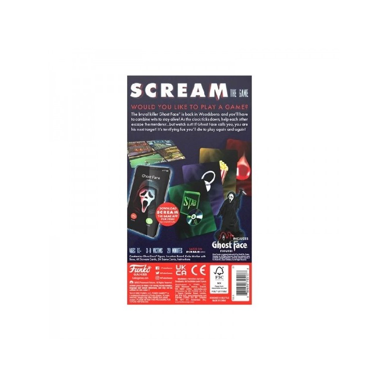 Scream: The Game en Ingles Juego de mesa Funko Juegos de tablero