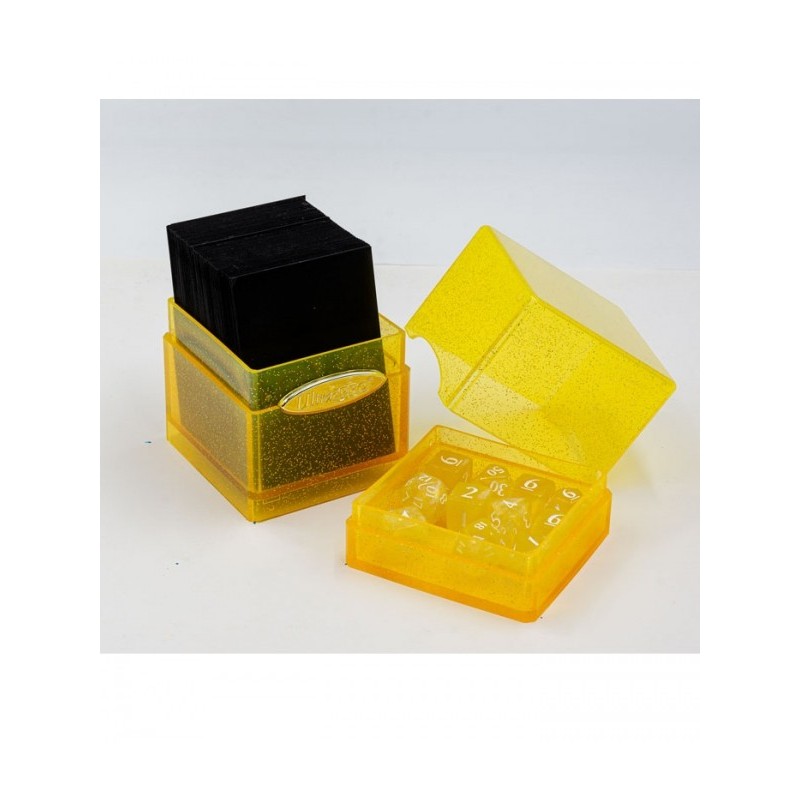 Caja de mazo - Satin Tower Deck Box - Glitter Amarillo - Ultra Pro Caja ...