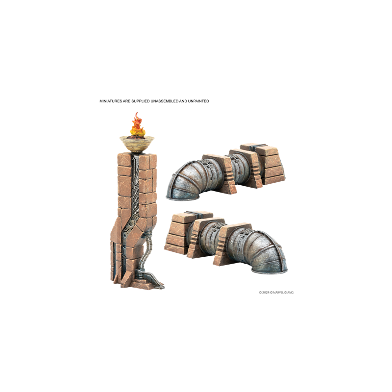 MCP: Dark Future Terrain Pack Juego de Miniaturas