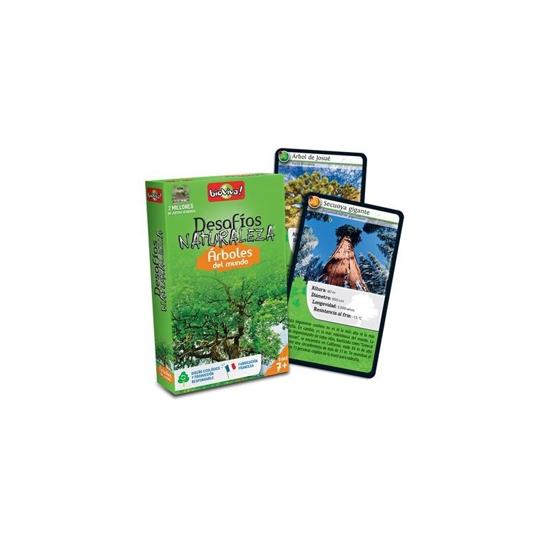 Desafíos Naturaleza: Árboles del mundo Juego de Cartas