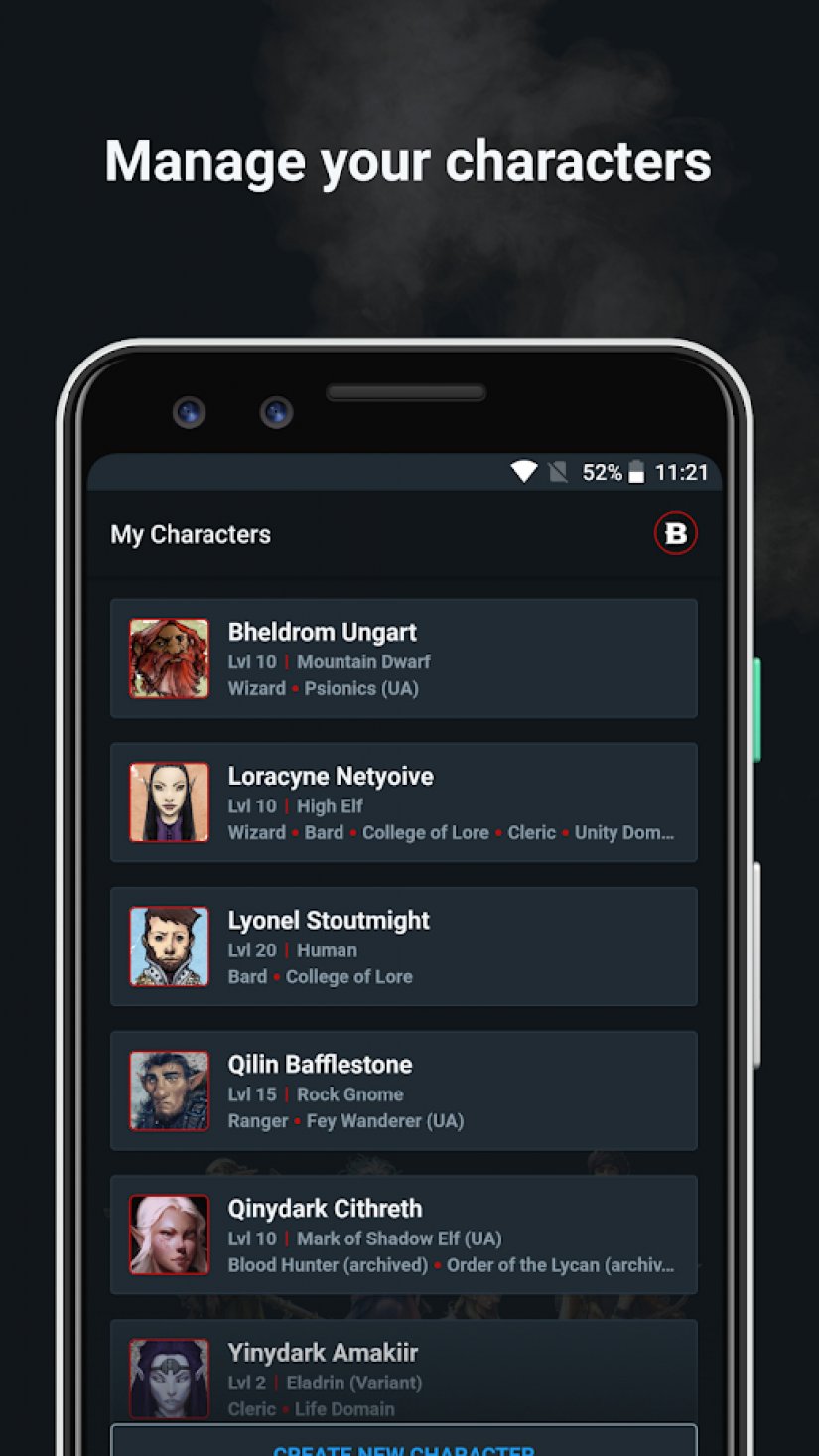 App de D&D con Licencia Beyond Digital Toolset