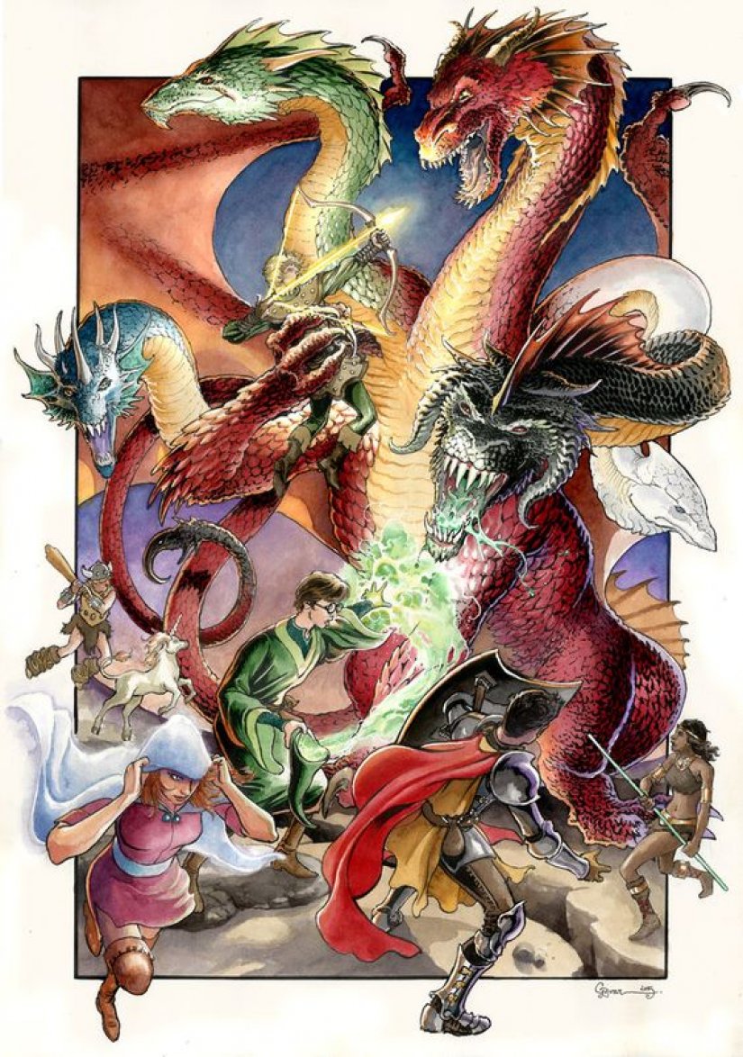 Tiamat D&D la Dragón de múltiples cabezas